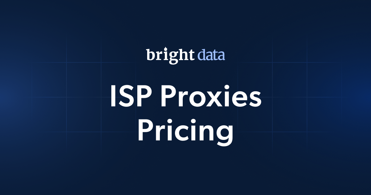 ISP Proxies Pricing